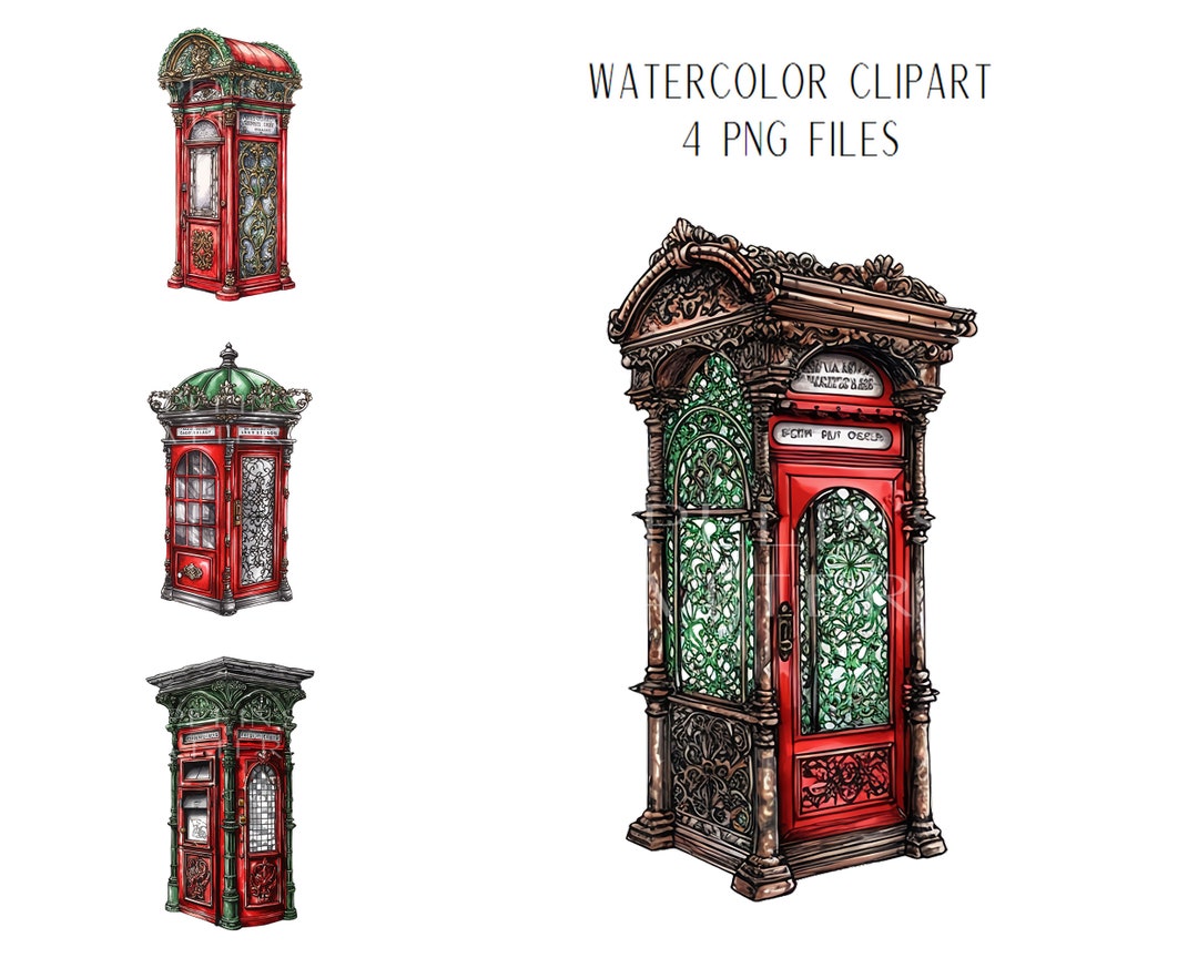 Traditional Vintage Postbox Clipart PNG - Etsy
