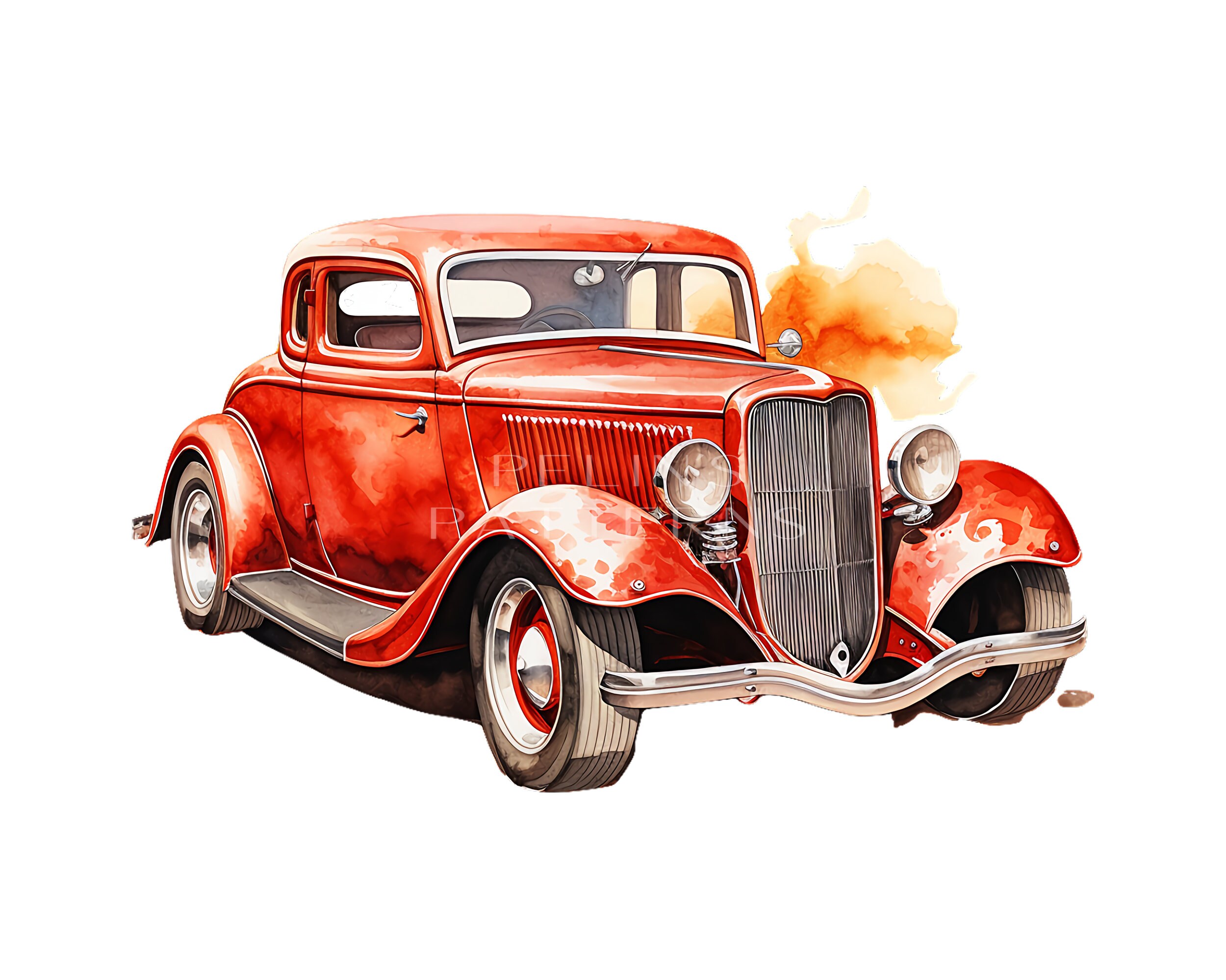 Hot Rod Car Clipart PNG - Etsy