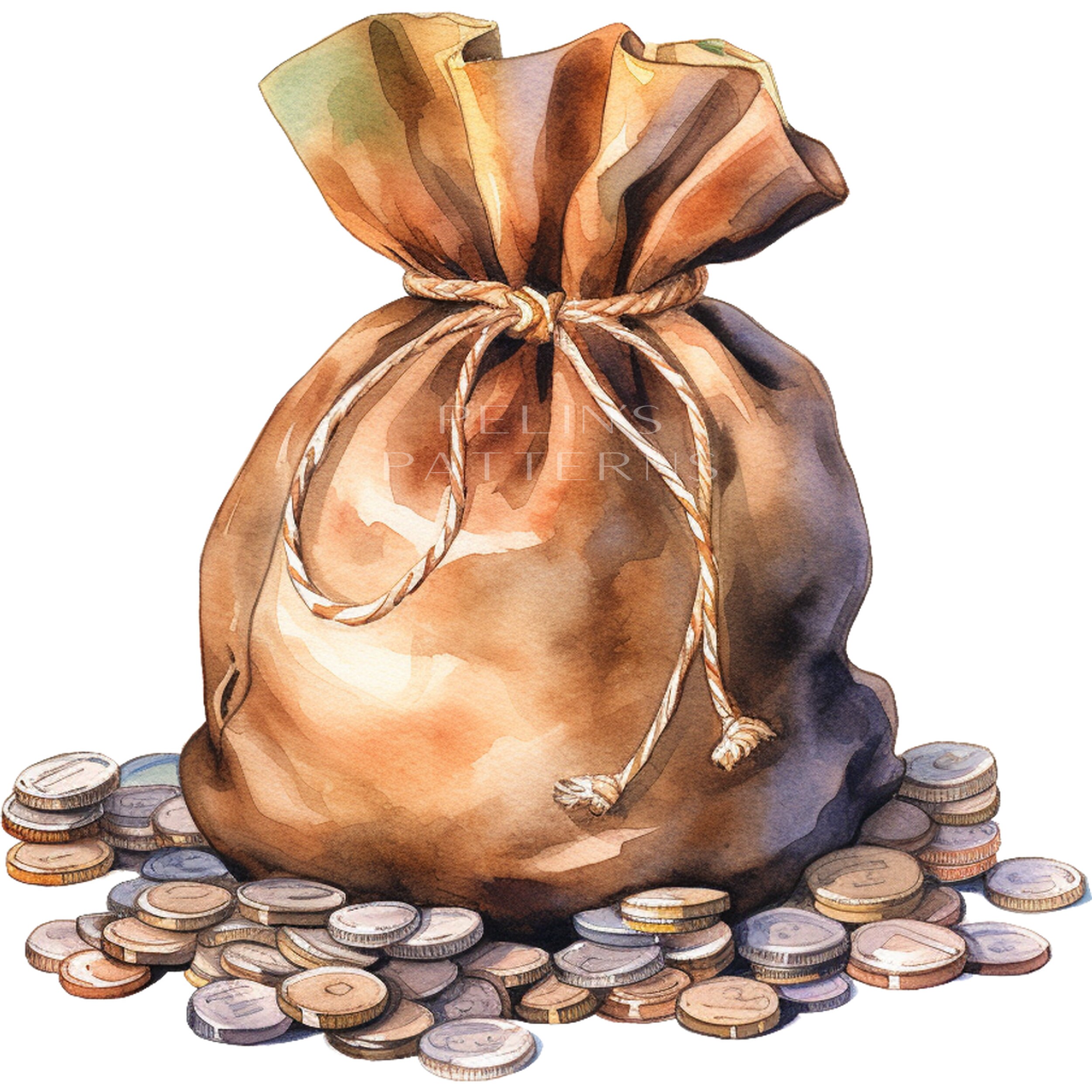 Money Bag Clipart PNG - Etsy