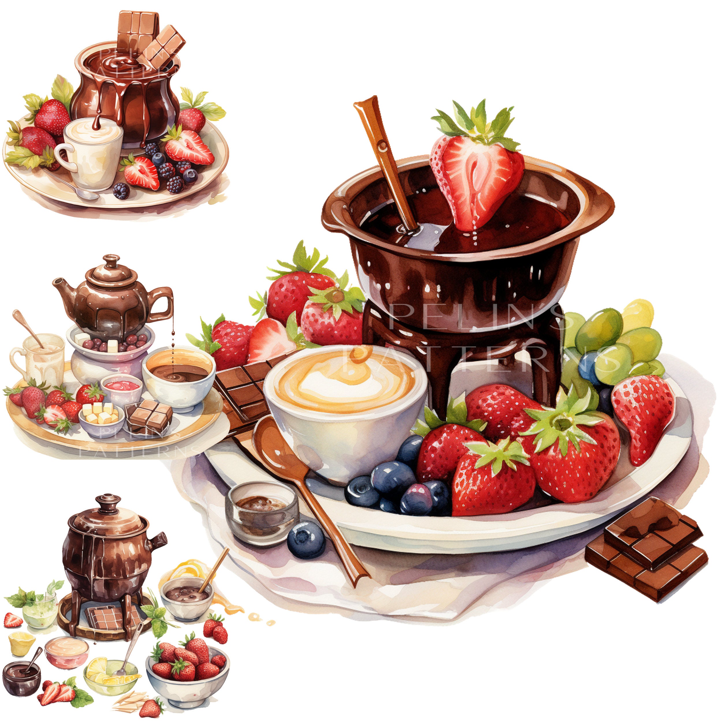 Chocolate Fondue Clip Art