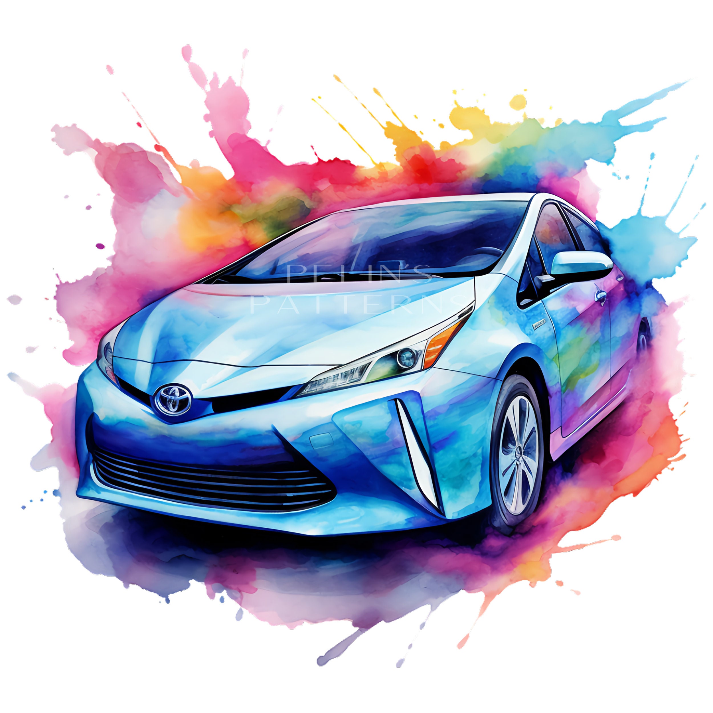 Toyota Prius Clipart PNG - Etsy