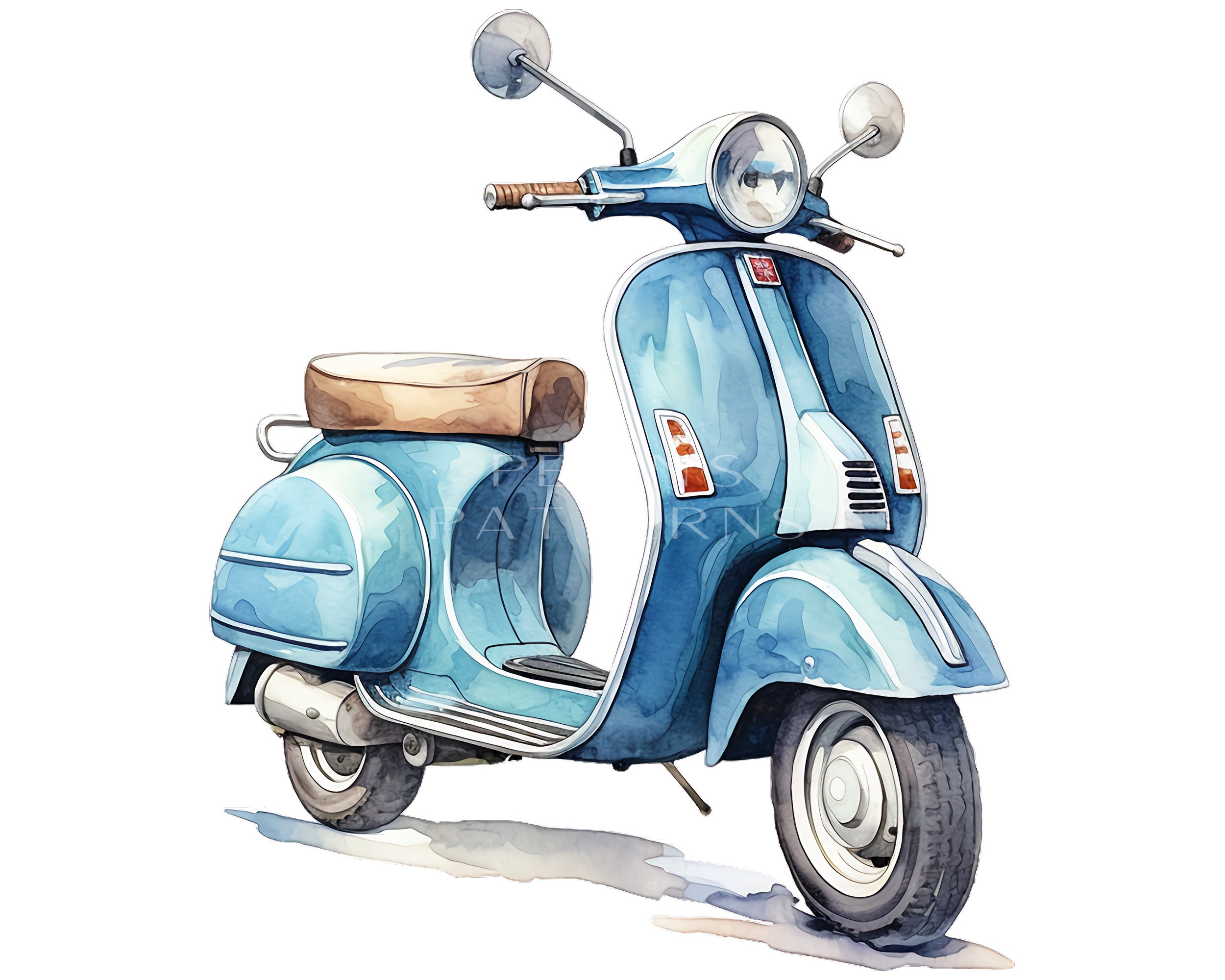 Vintage Vespa Scooter Clipart PNG, Vespa Clipart PNG, Vespa JPG, Vespa ...