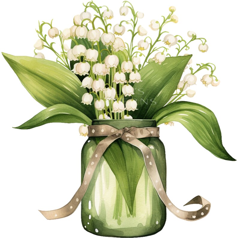 Lily of the Valley PNG Clipart - Etsy