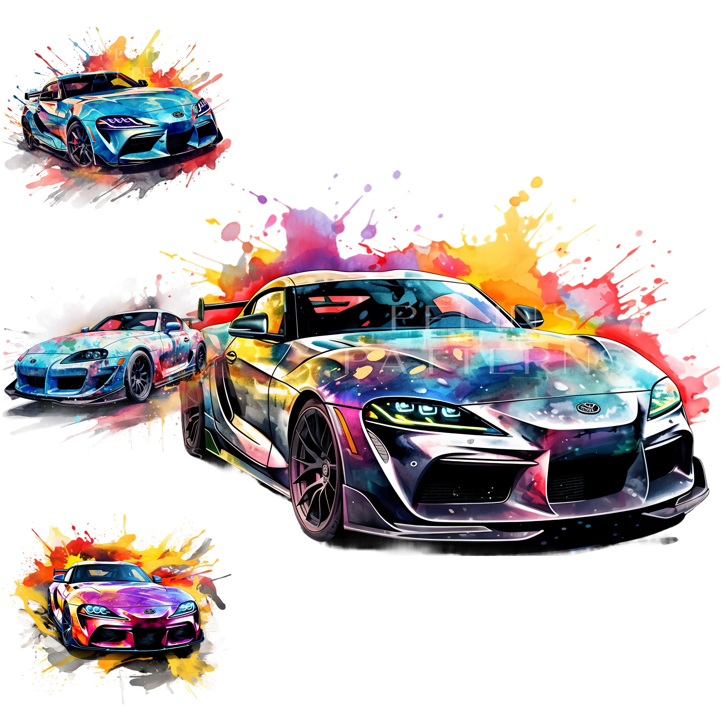 Toyota Supra Clipart PNG - Etsy