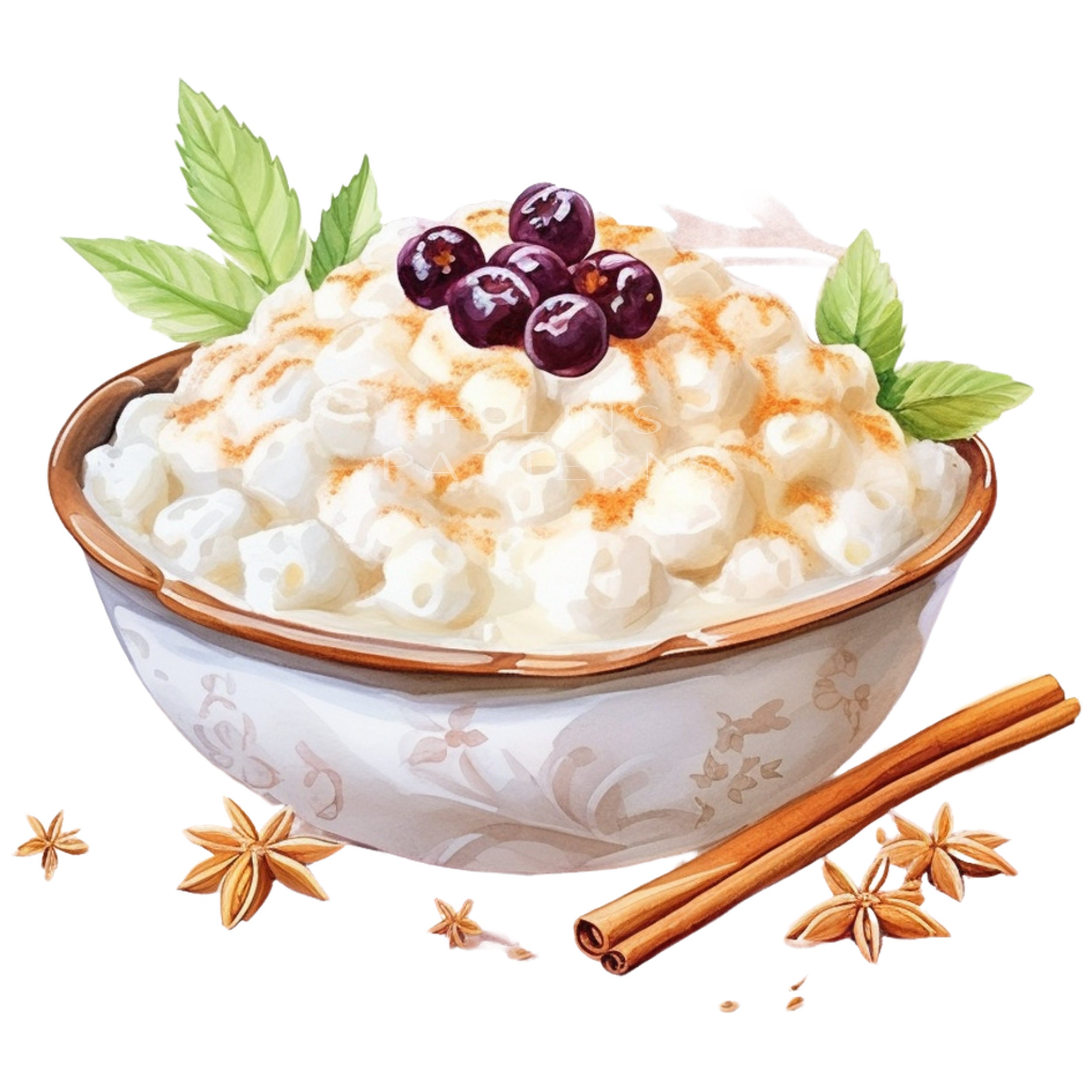 Rice Pudding Png Clipart - Etsy