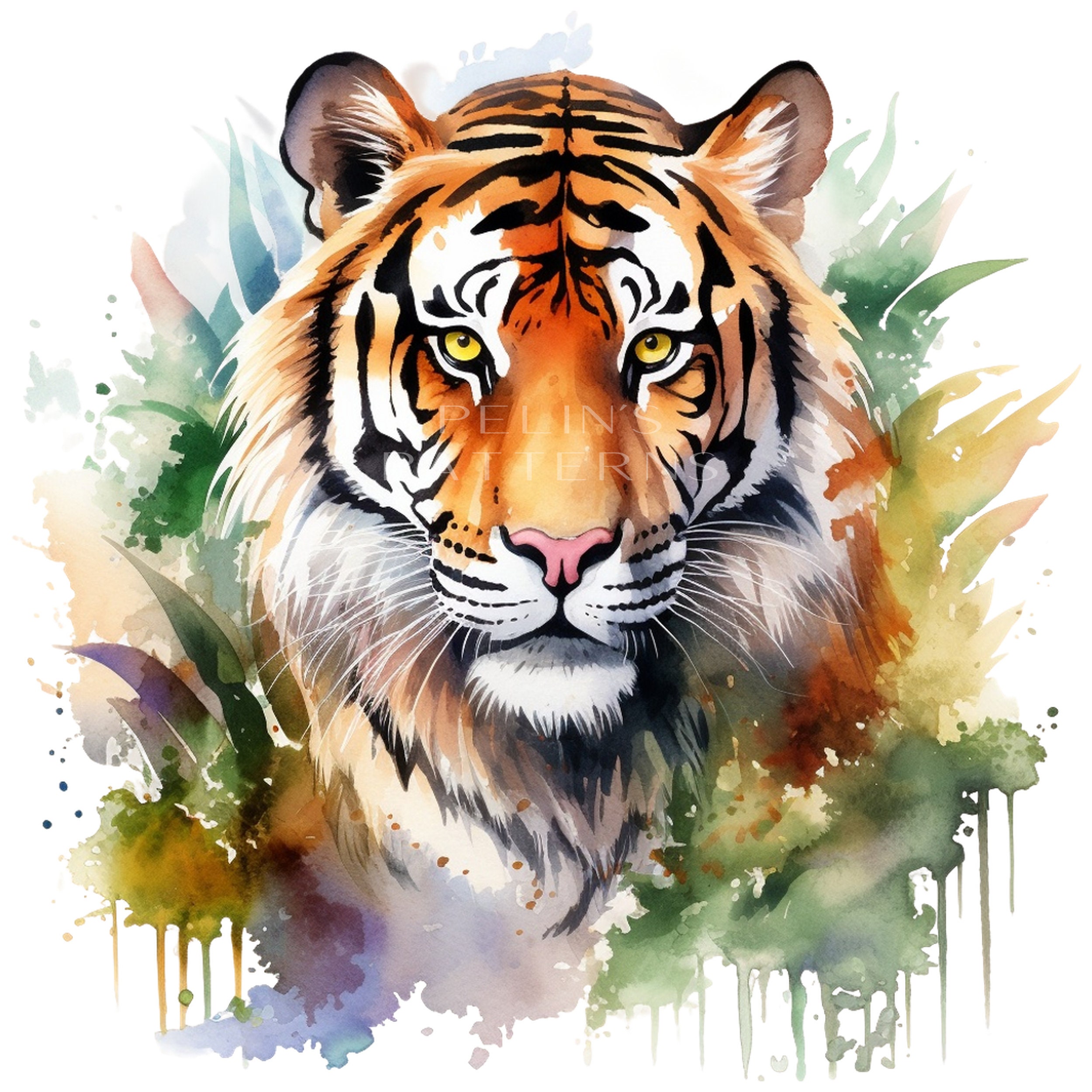 Tiger Png Clipart - Etsy