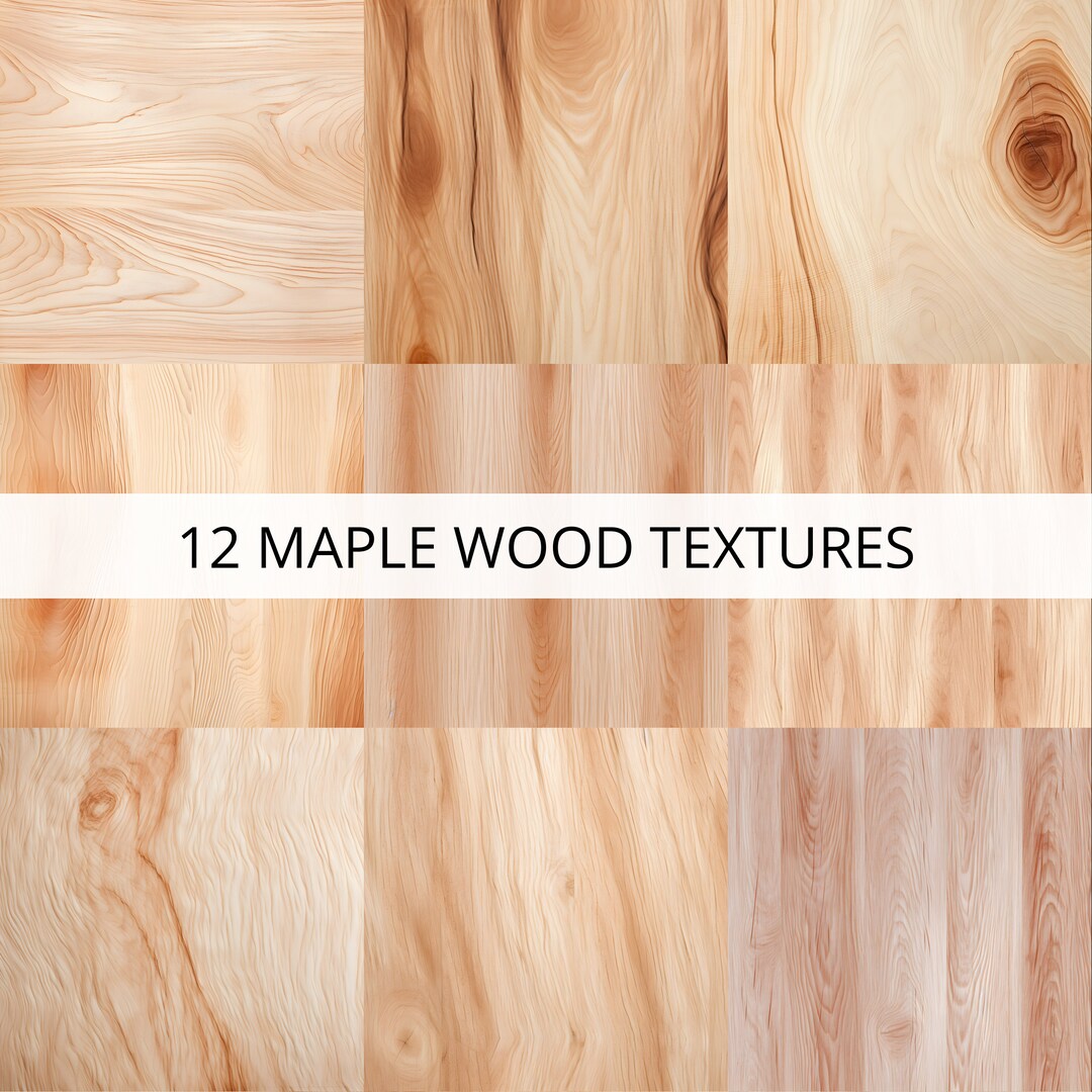 12 Maple Wood Textures Digital Paper Wood Pattern - Etsy