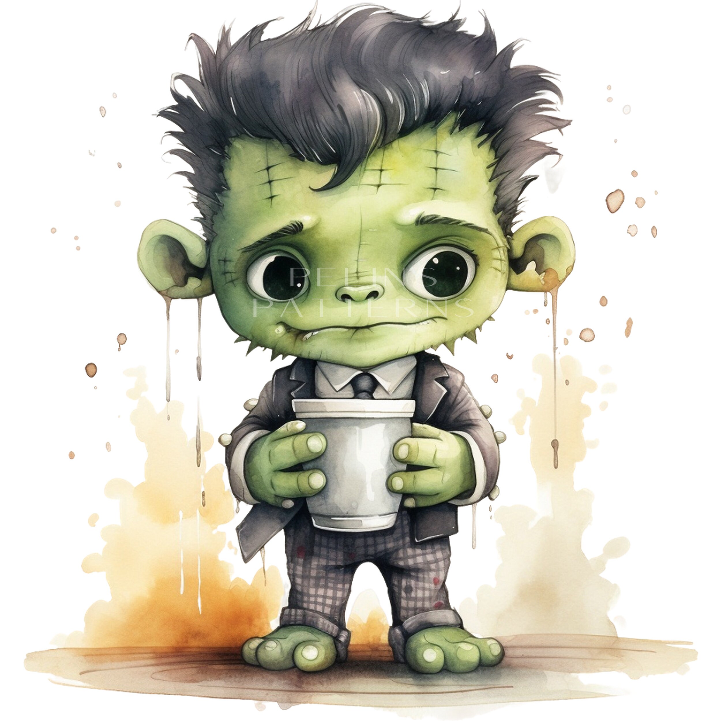 Frankenstein Clipart PNG - Etsy