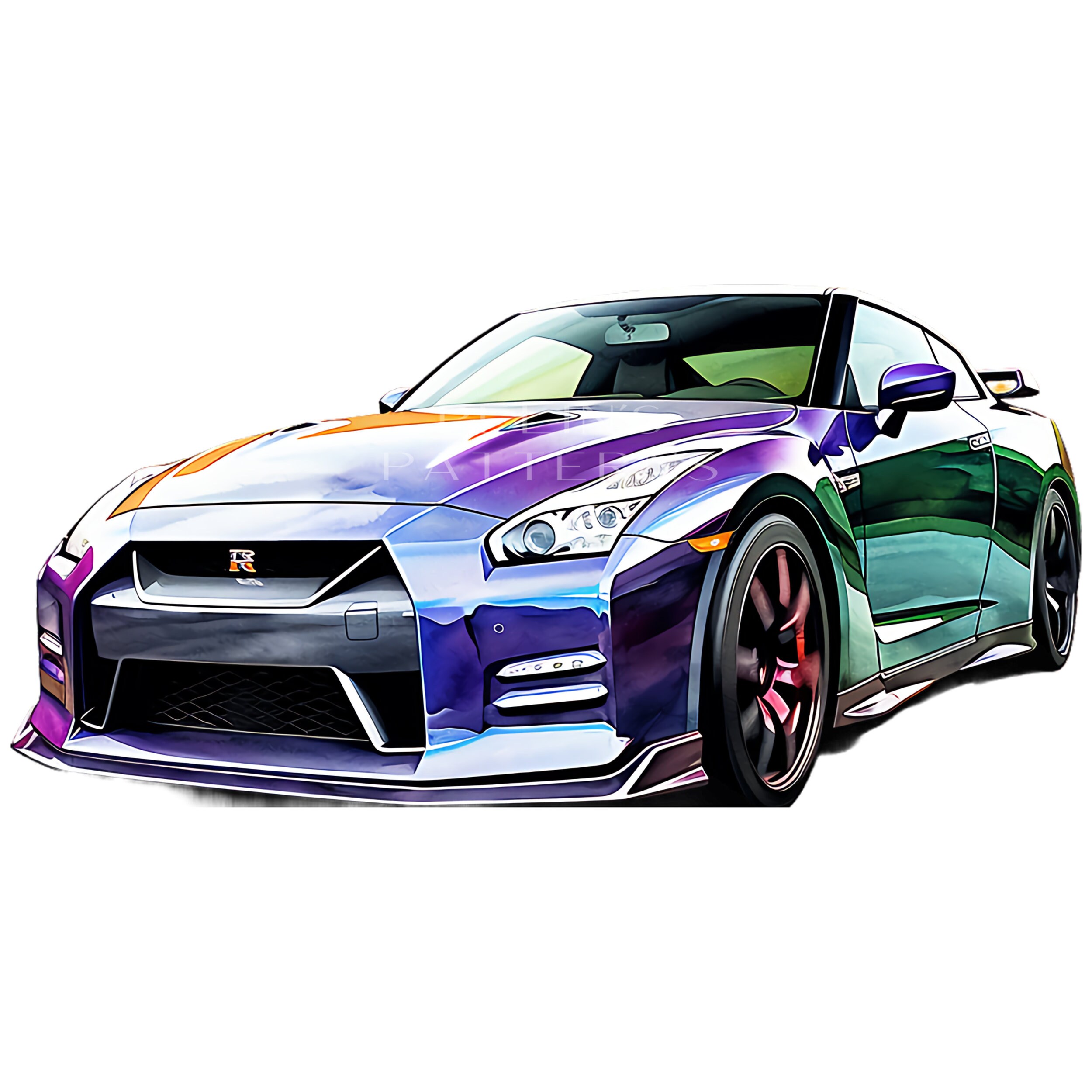 Nissan GT-R Clipart PNG - Etsy