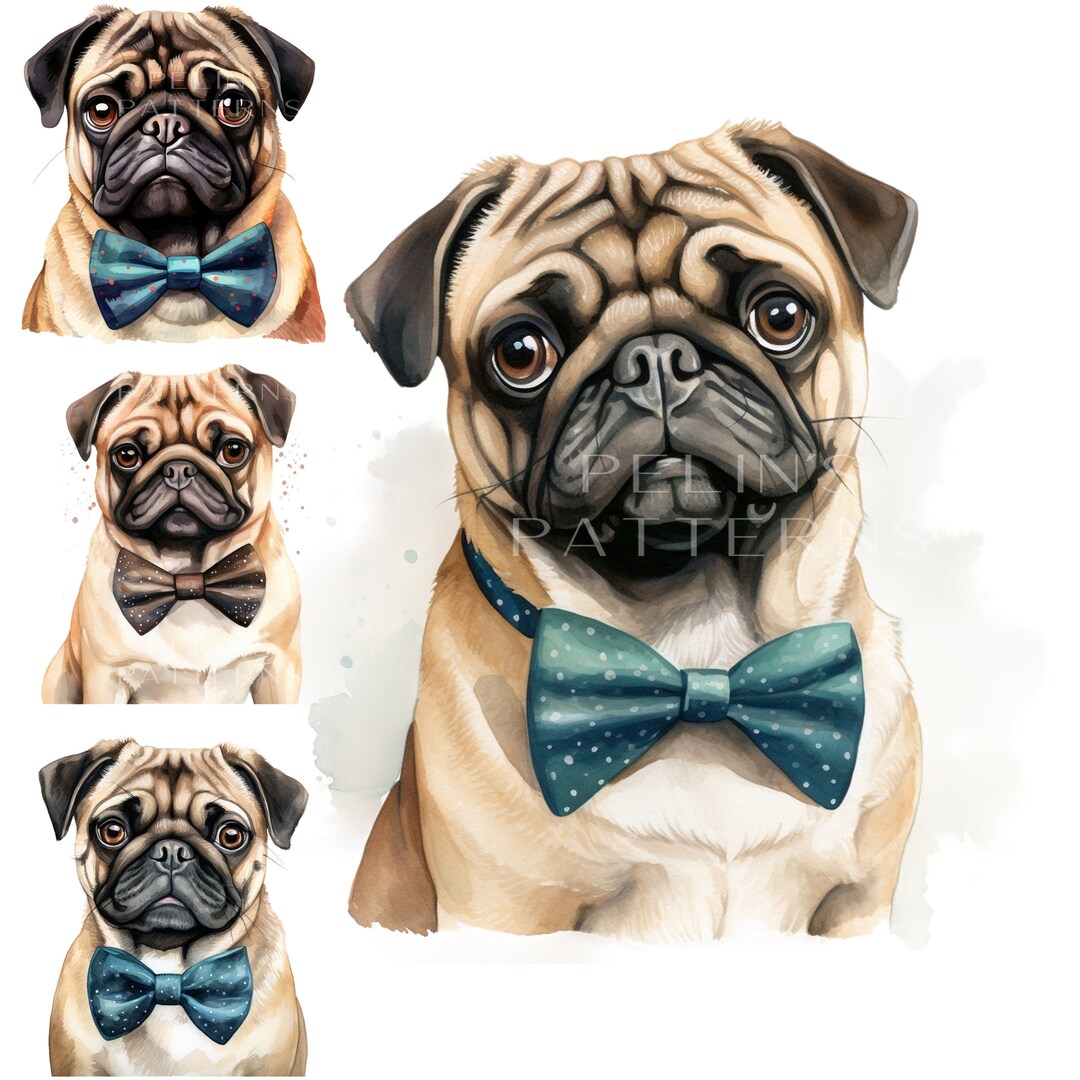 Pug Png Clipart - Etsy