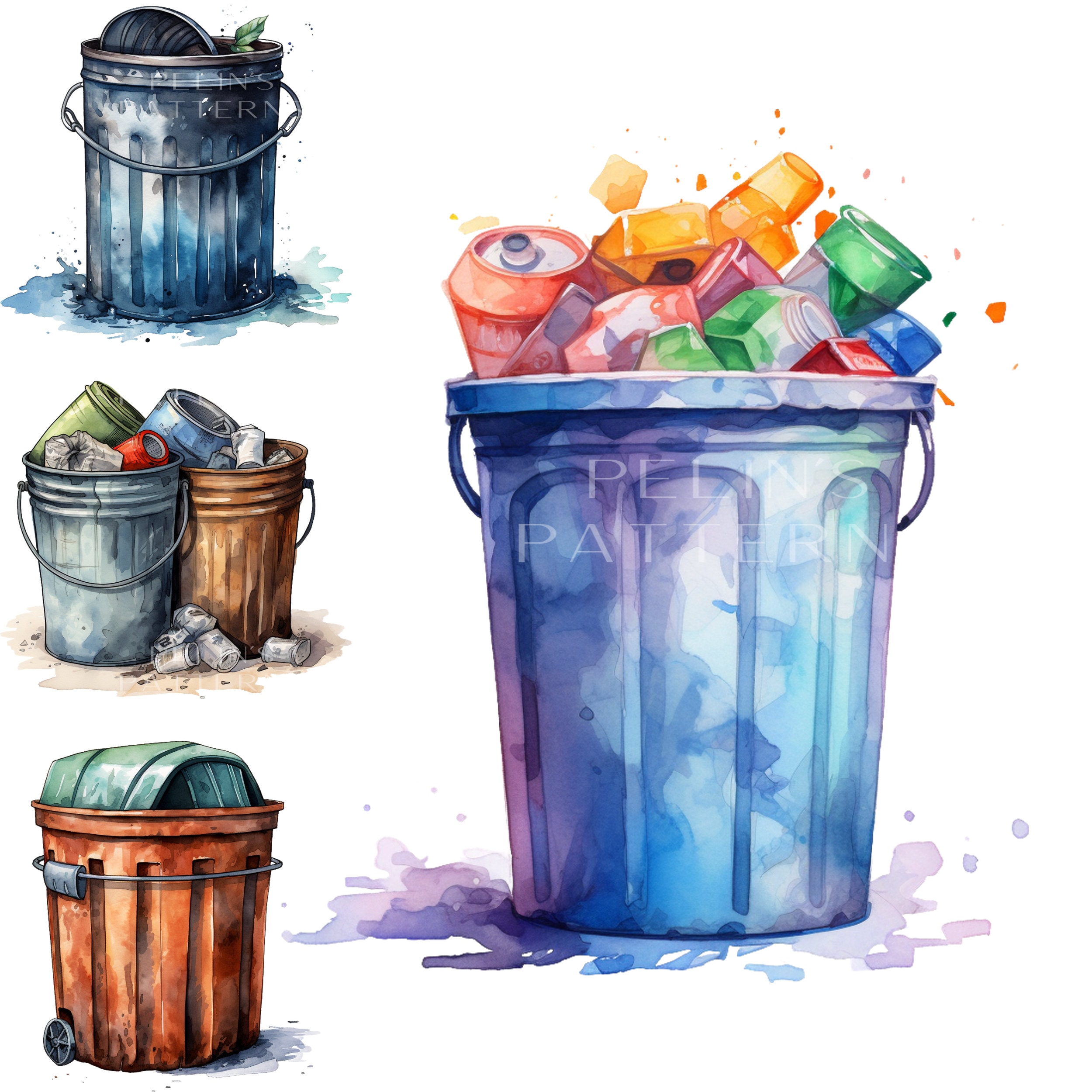 Recycle Cans Clipart