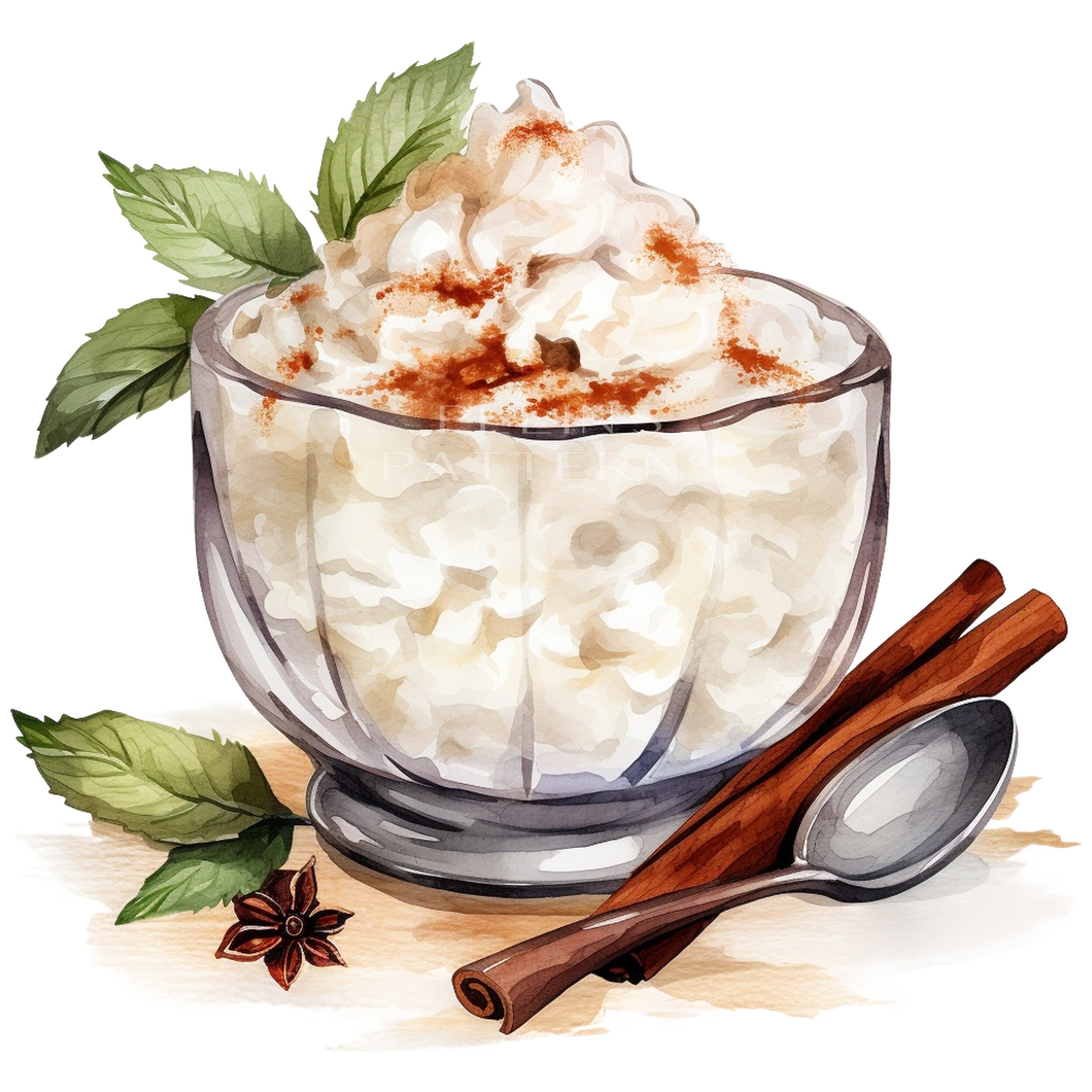 Rice Pudding Png Clipart - Etsy