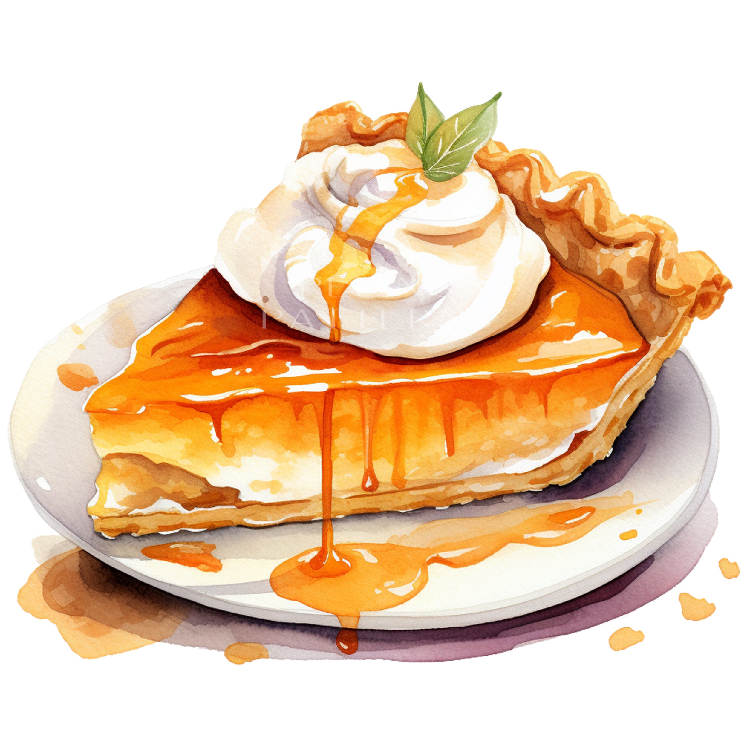 Pumpkin Pie Clipart Png - Etsy