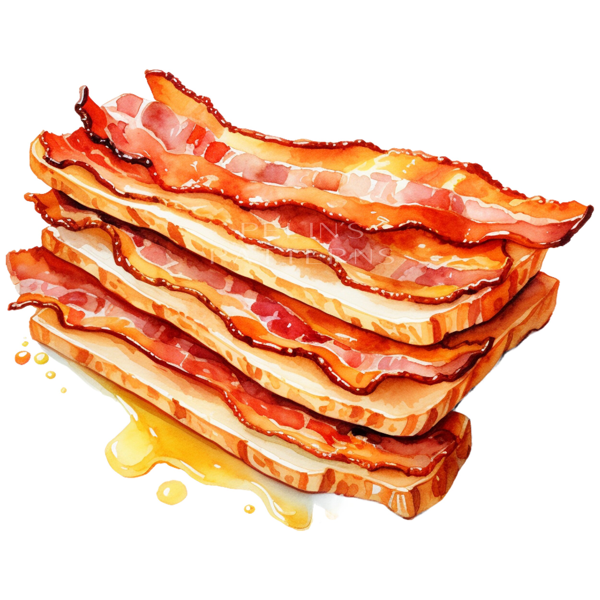 Bacon Clipart Png - Etsy
