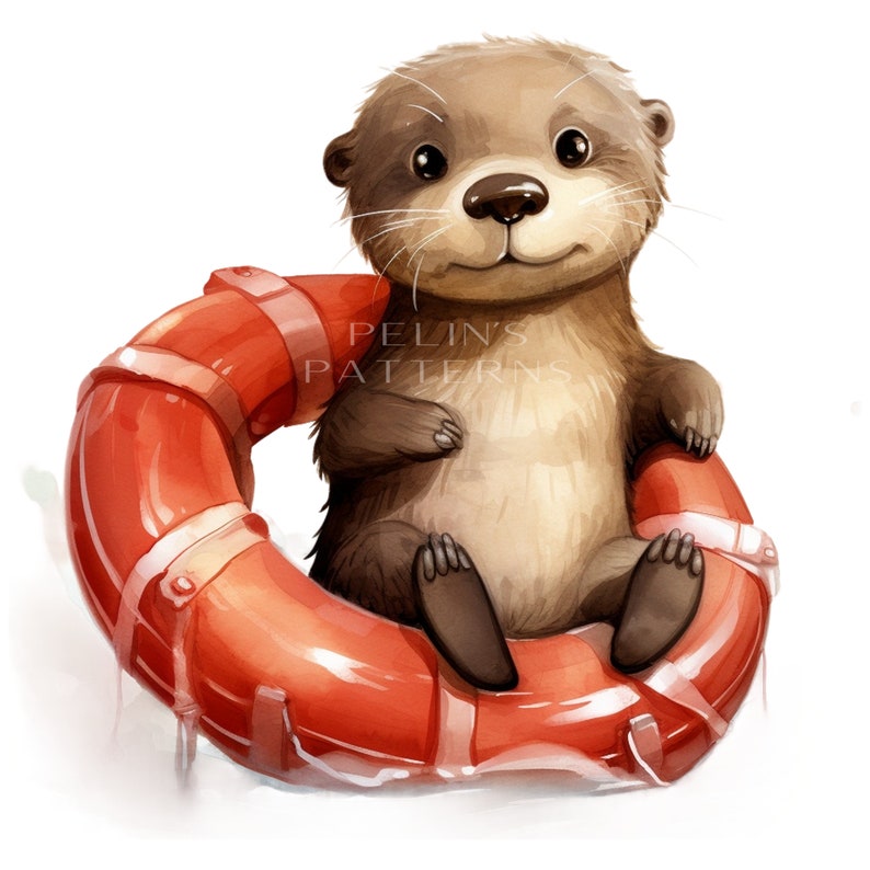 Otter Png Clipart - Etsy