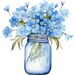 Forget-me-not PNG Clipart - Etsy