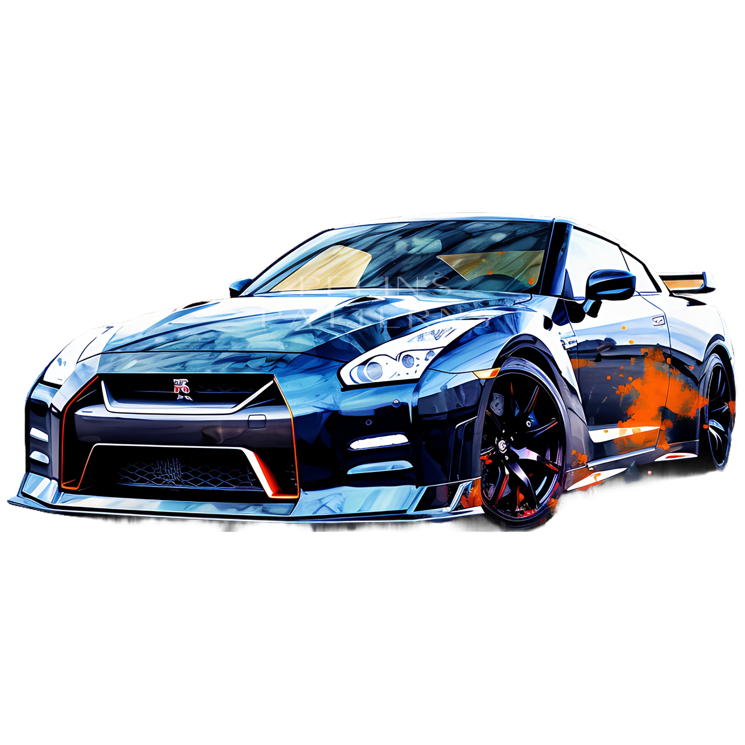 Nissan GT-R Clipart PNG - Etsy