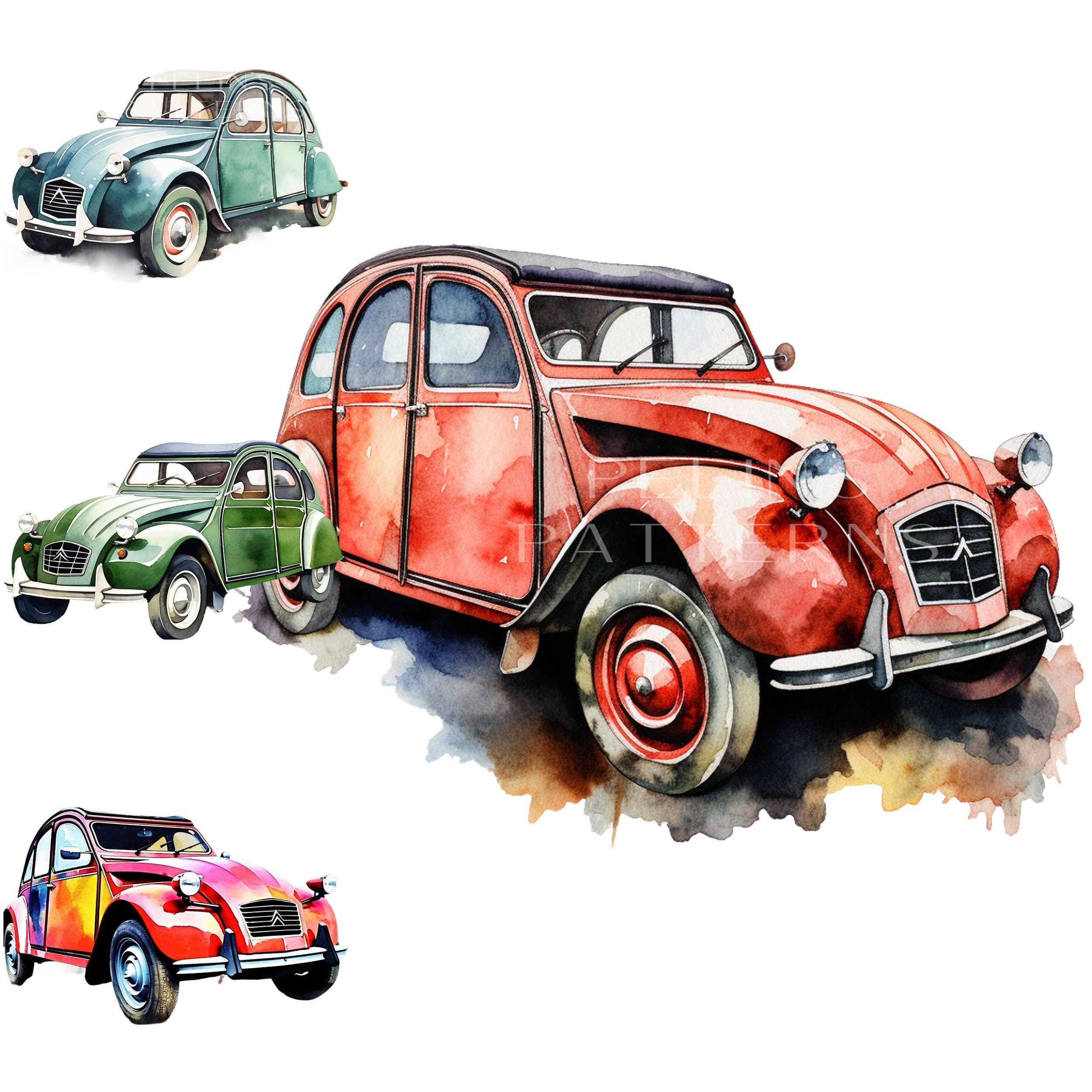 Citroen 2cv Png Clipart - Etsy