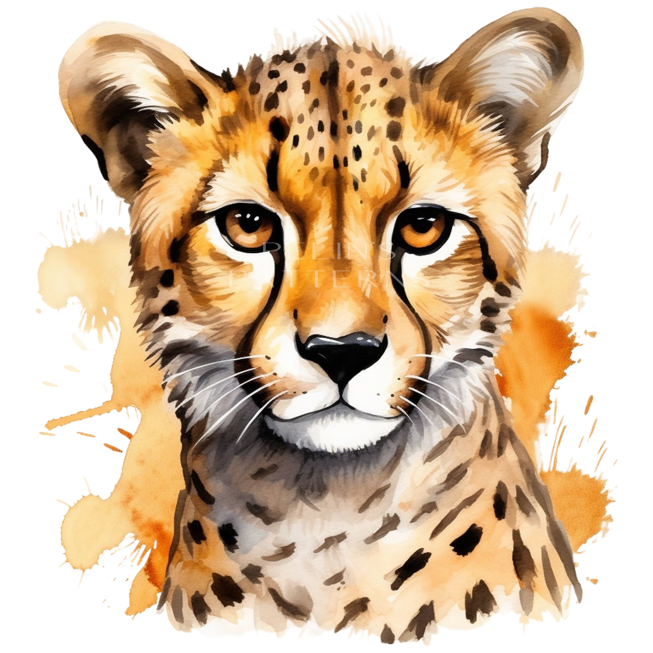 Cheetah Clipart Png - Etsy