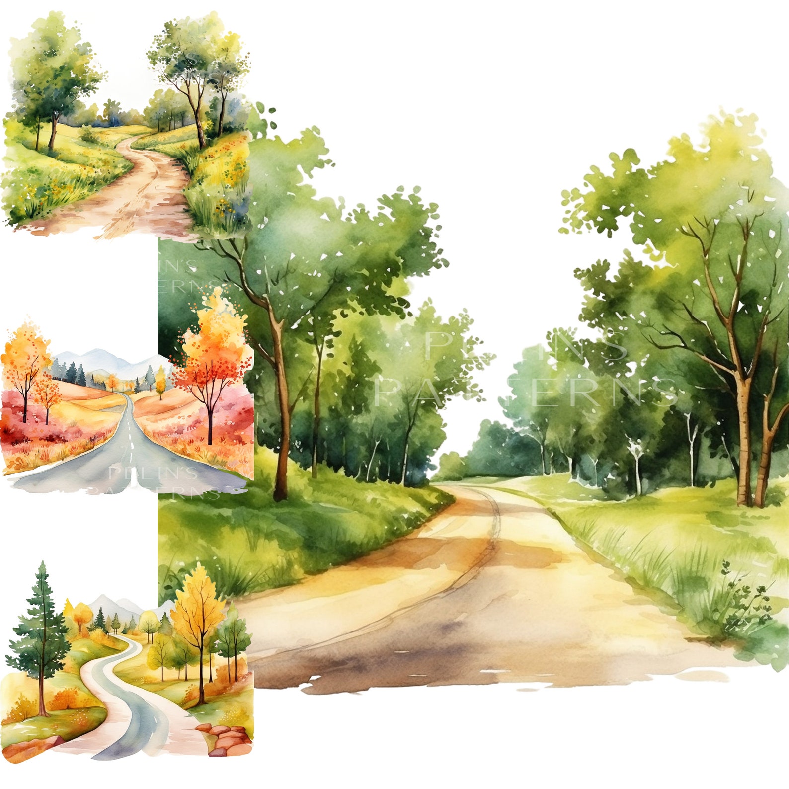 Road Clipart PNG - Etsy