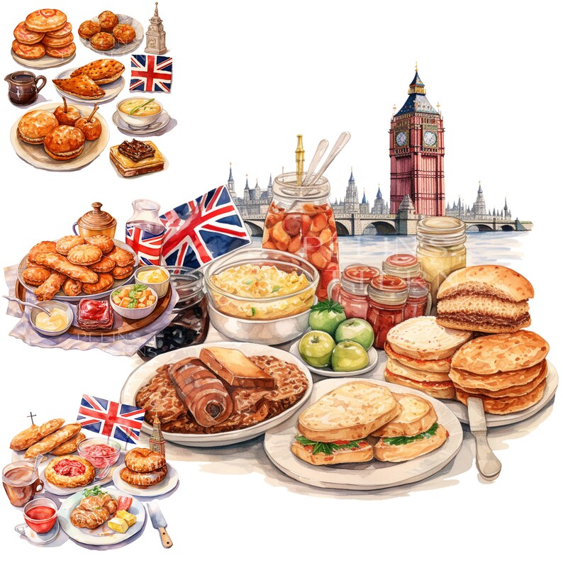 Britain Food Png Clipart - Etsy