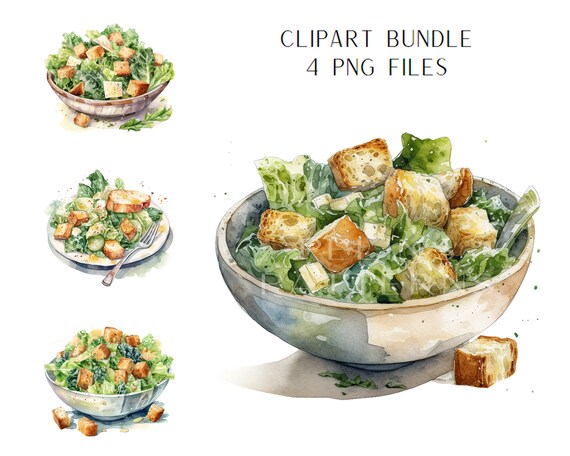 Caesar Salad Drawing