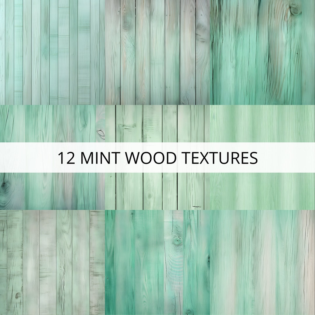 12 Mint Wood Textures Digital Paper Wood Pattern - Etsy
