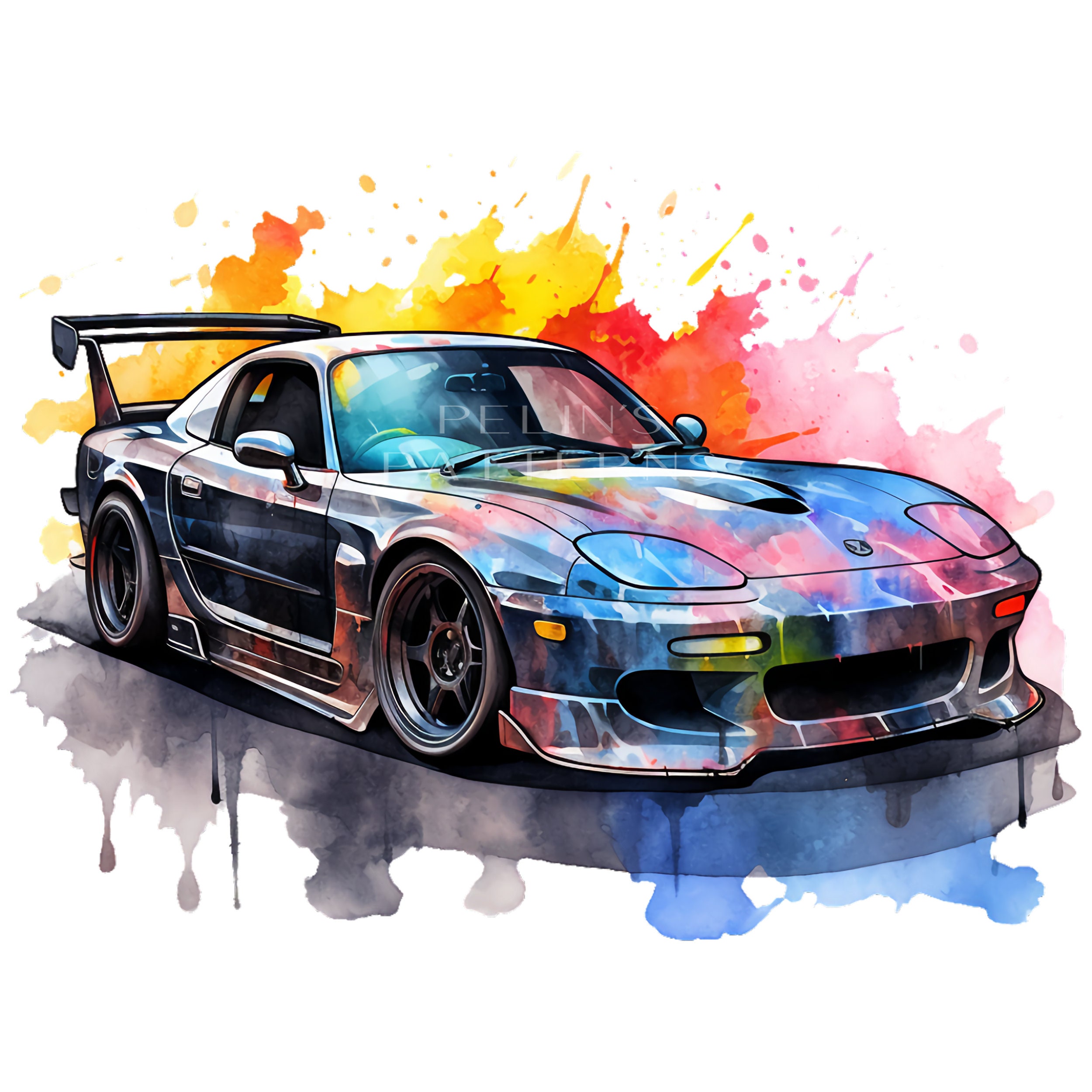 Mazda RX-7 Clipart PNG - Etsy