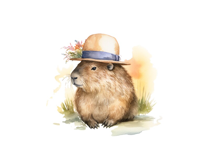 Capybara Clipart PNG - Etsy