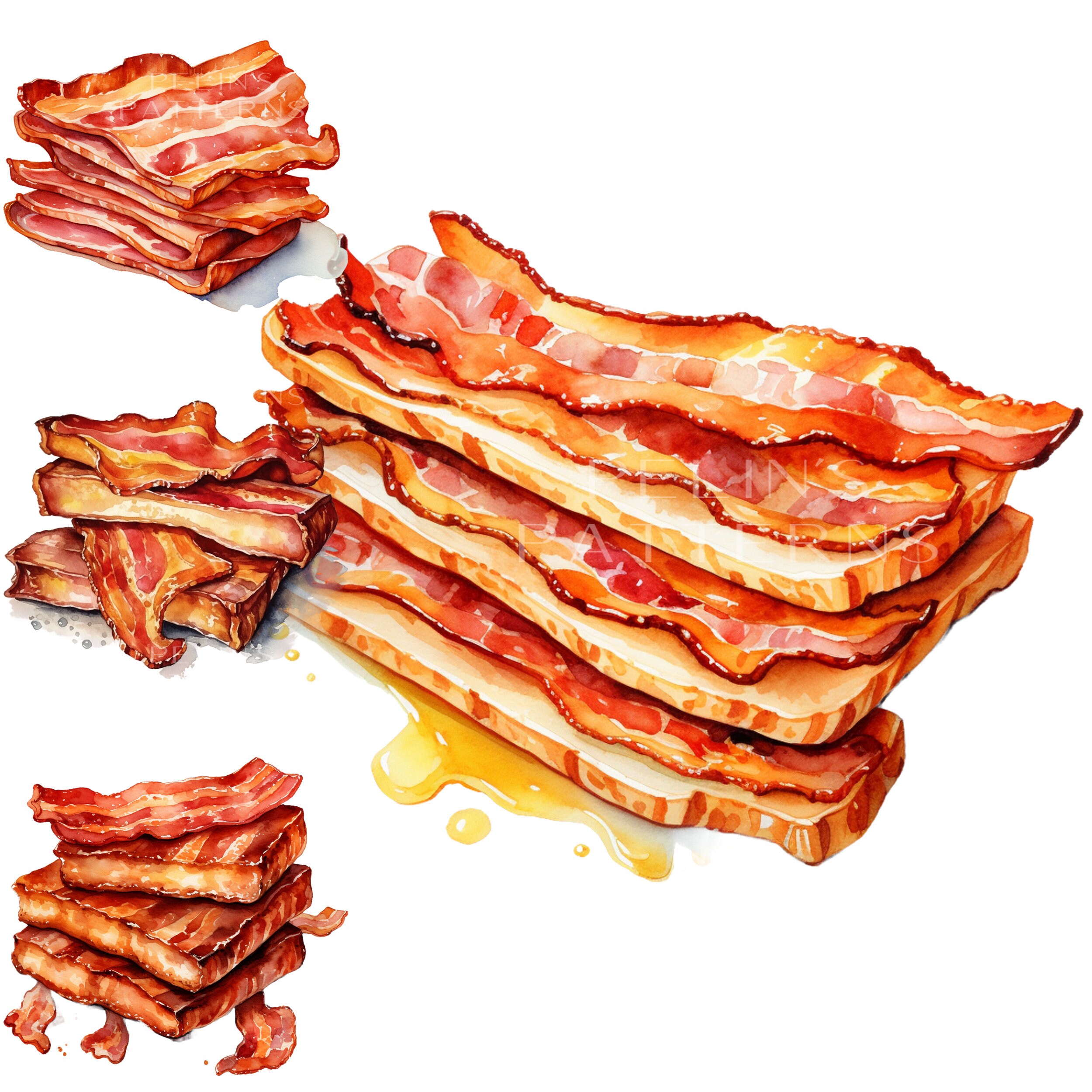 Bacon Clipart Png - Etsy