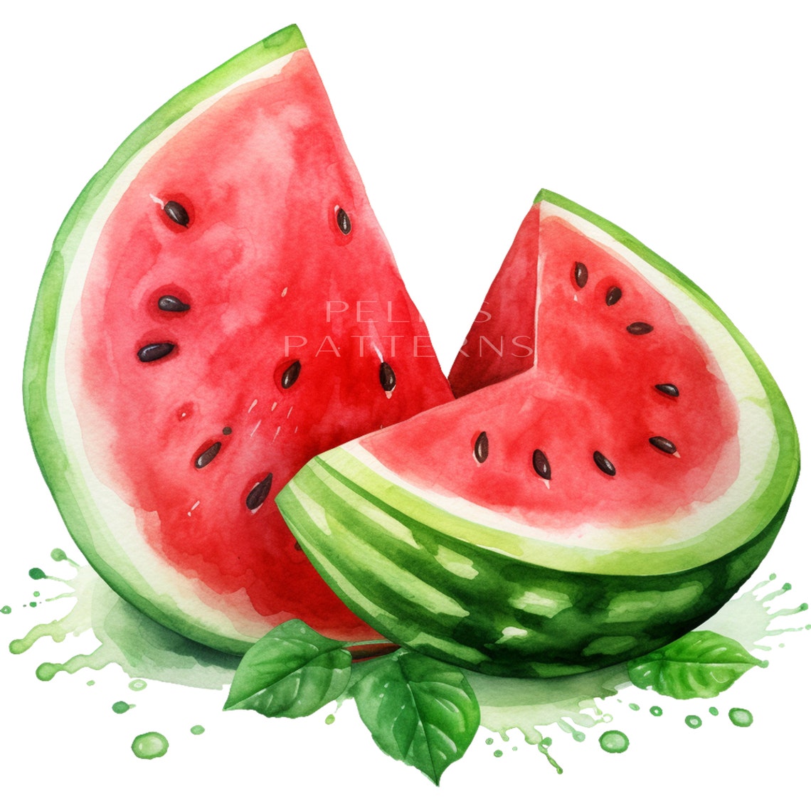 Watercolor Watermelon Clipart PNG - Etsy