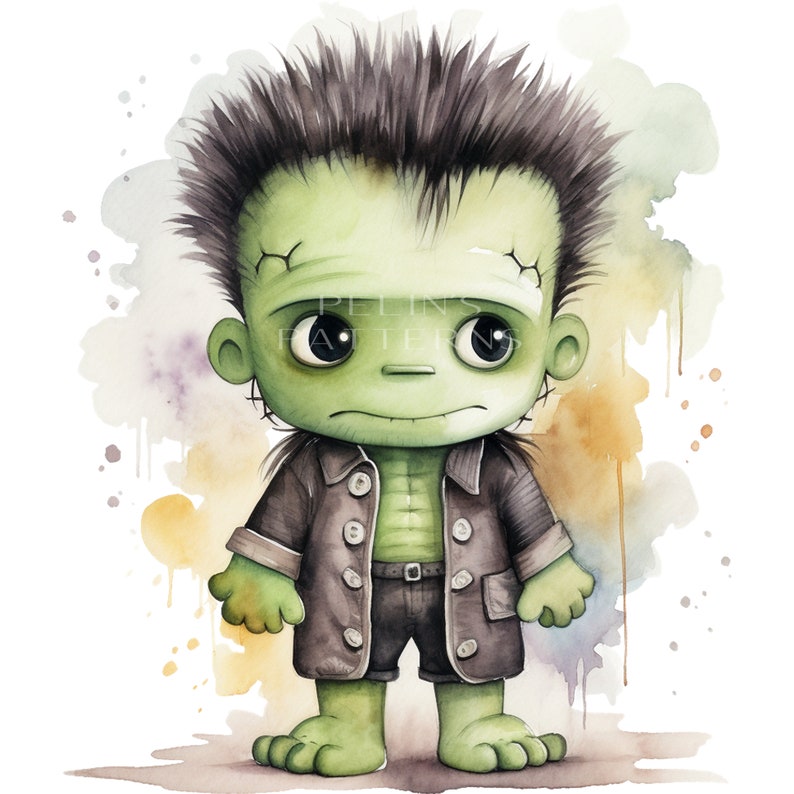 Frankenstein Clipart PNG - Etsy