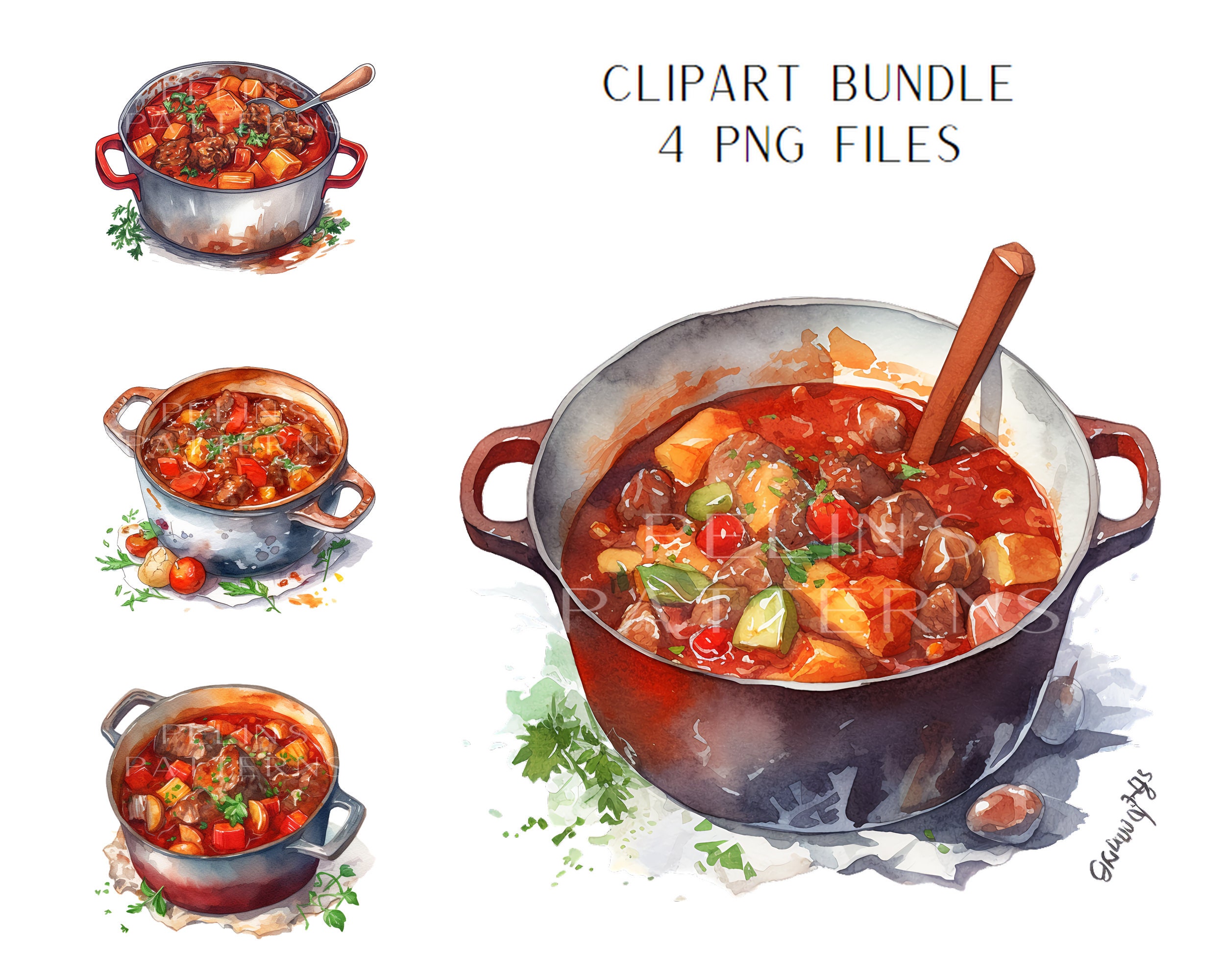 Goulash Watercolor Clipart PNG - Etsy