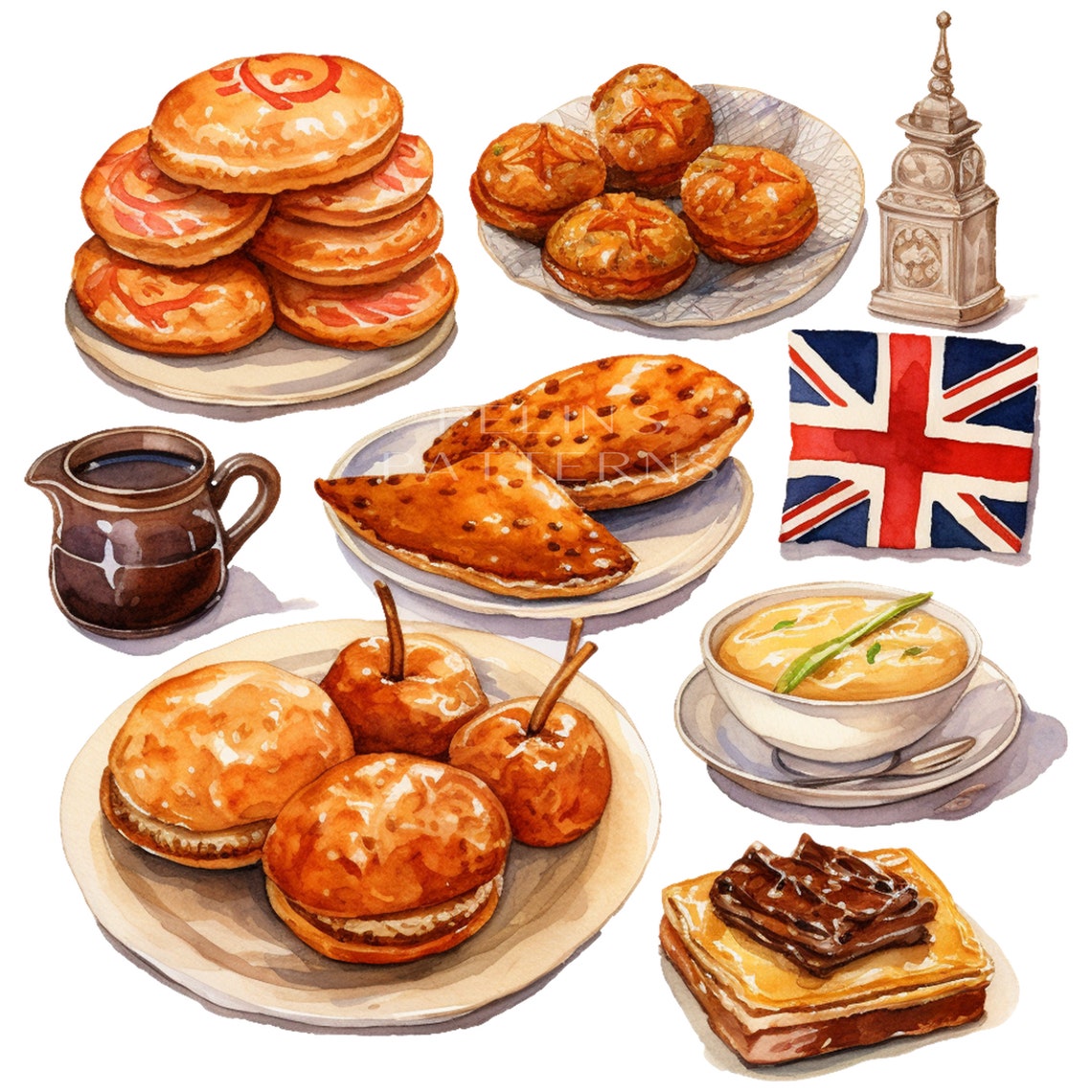 Britain Food Png Clipart - Etsy