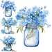 Forget-me-not PNG Clipart - Etsy