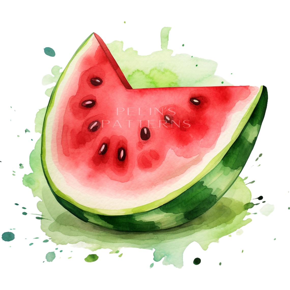 Watercolor Watermelon Clipart PNG - Etsy