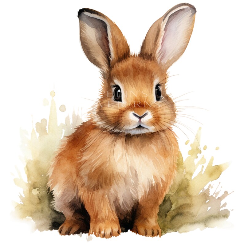 Rabbit Png Clipart - Etsy
