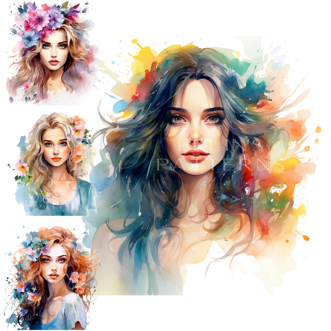Painting Girl Png Clipart - Etsy