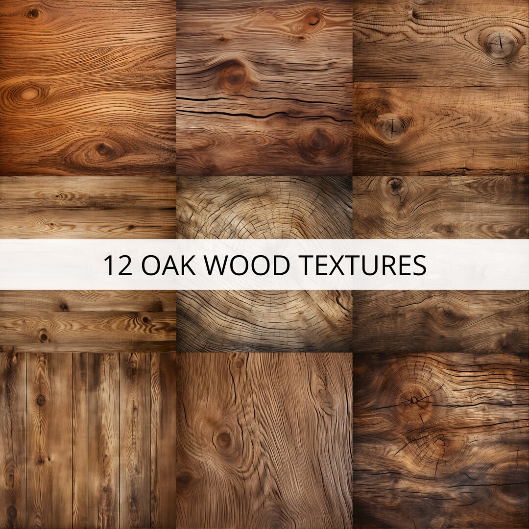 12 Oak Wood Textures Digital Paper Wood Pattern - Etsy