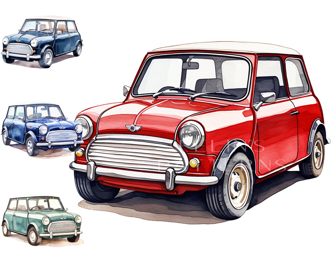 Classic Mini Cooper Clipart PNG - Etsy