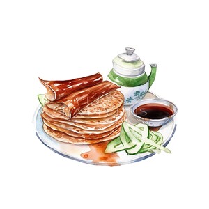 Peking Duck Watercolor Clipart PNG - Etsy