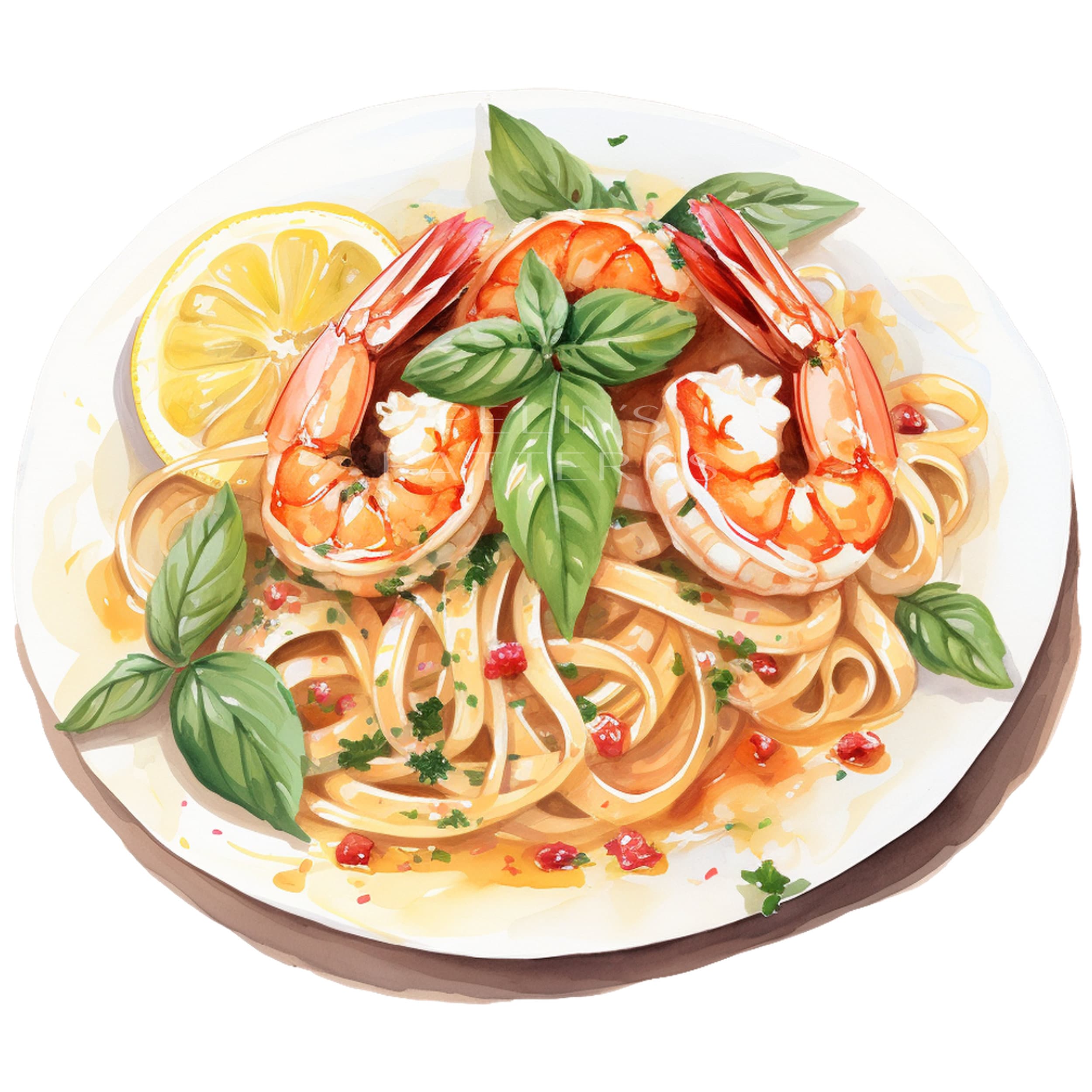 Shrimp Scampi Png Clipart - Etsy