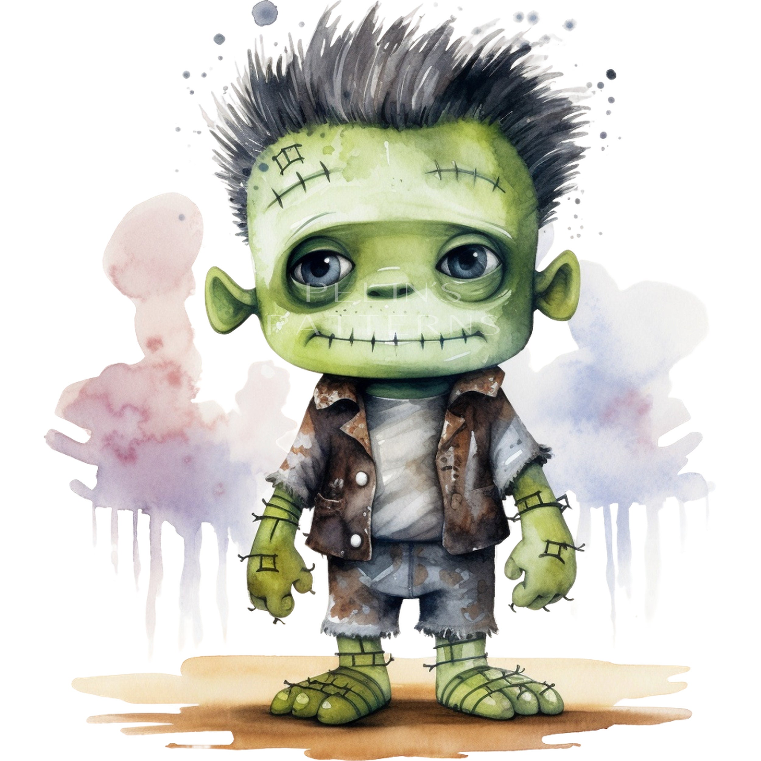 Frankenstein Clipart PNG - Etsy
