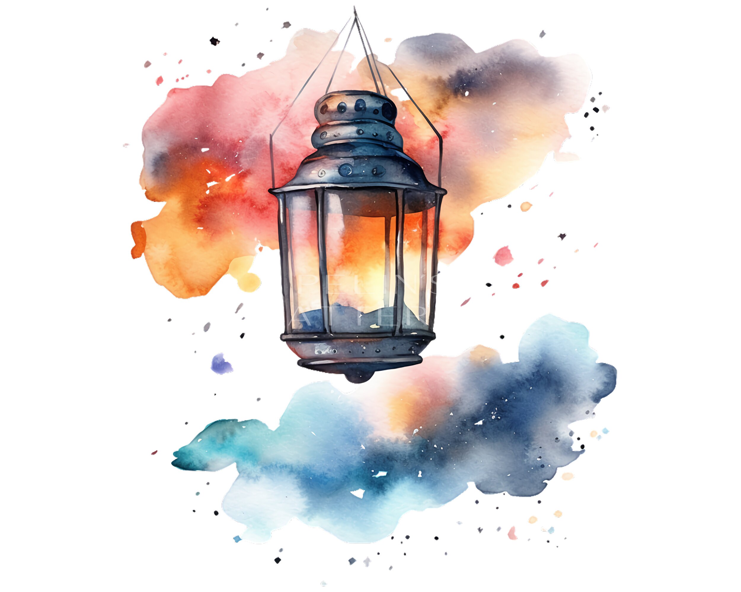 Single Floating Lantern Clipart PNG - Etsy