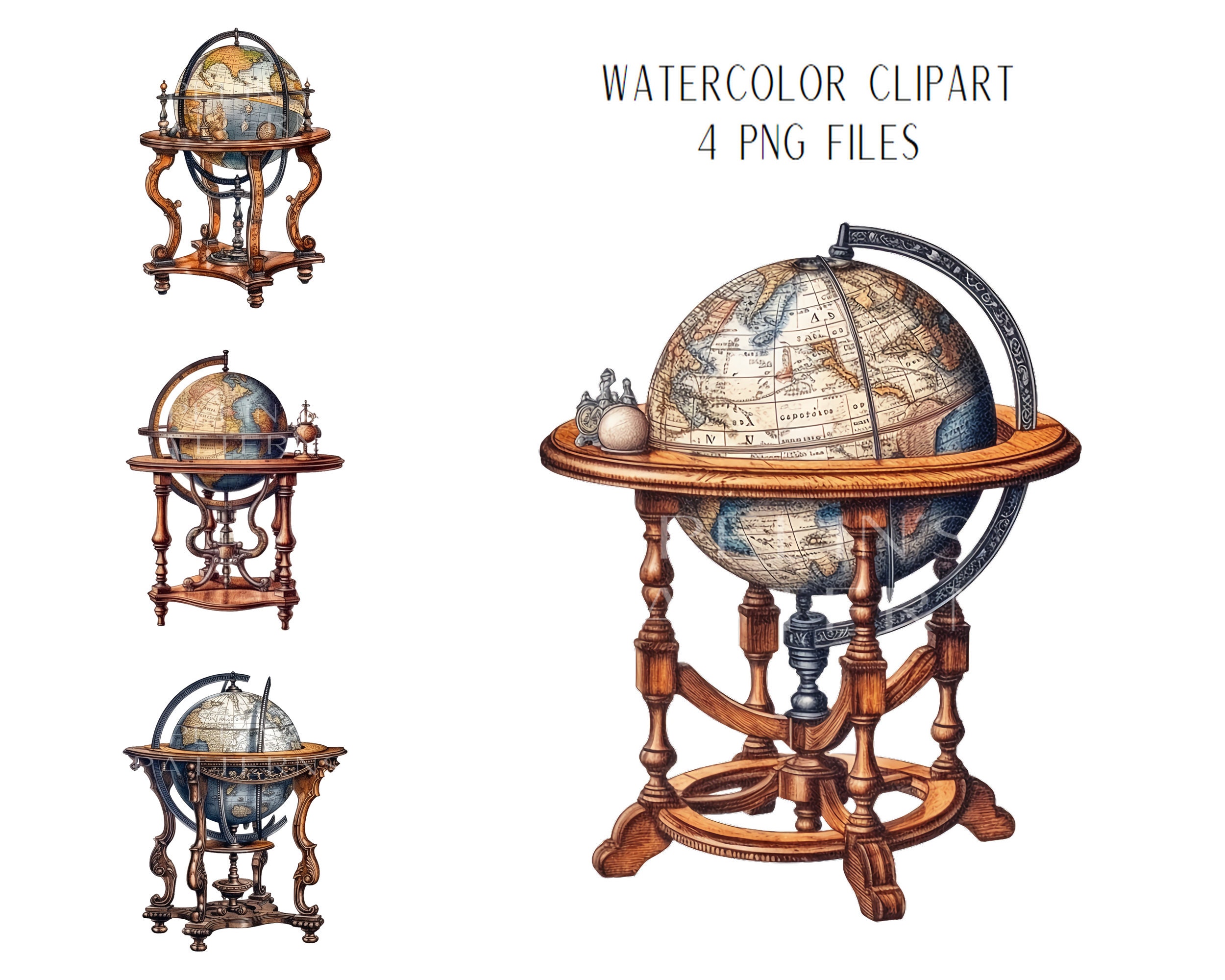 Antique Globe Clip Art