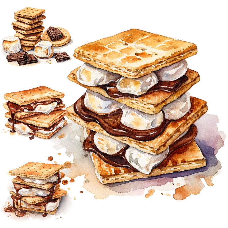 Smores Png Clipart - Etsy