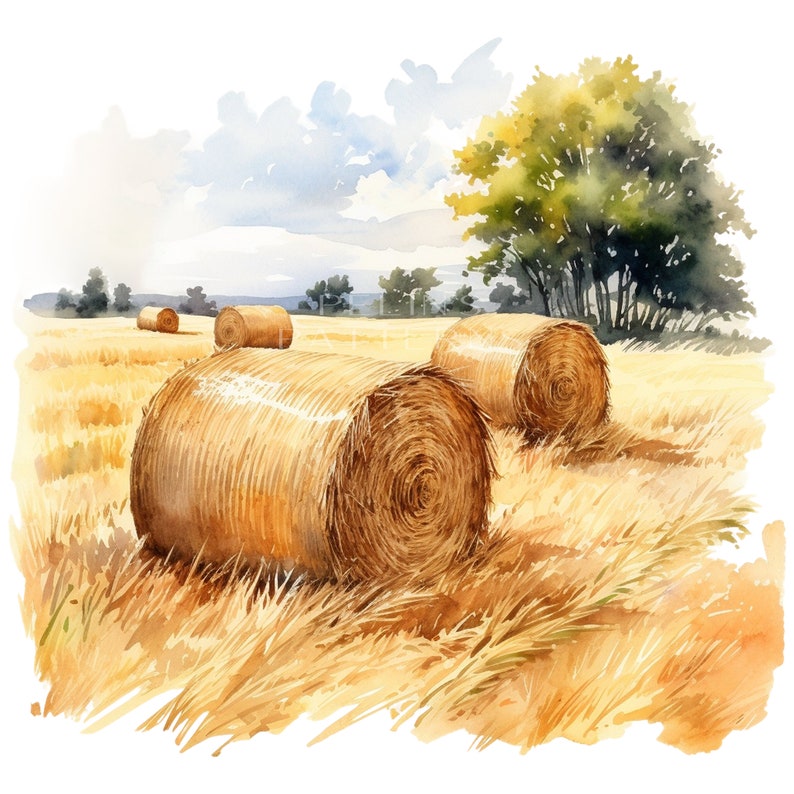 Hay Bale Png Clipart - Etsy