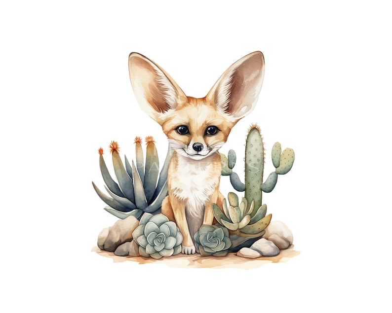 Fennec Fox Clipart PNG - Etsy