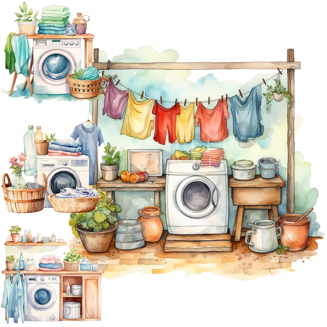 Laundry Clipart Png - Etsy