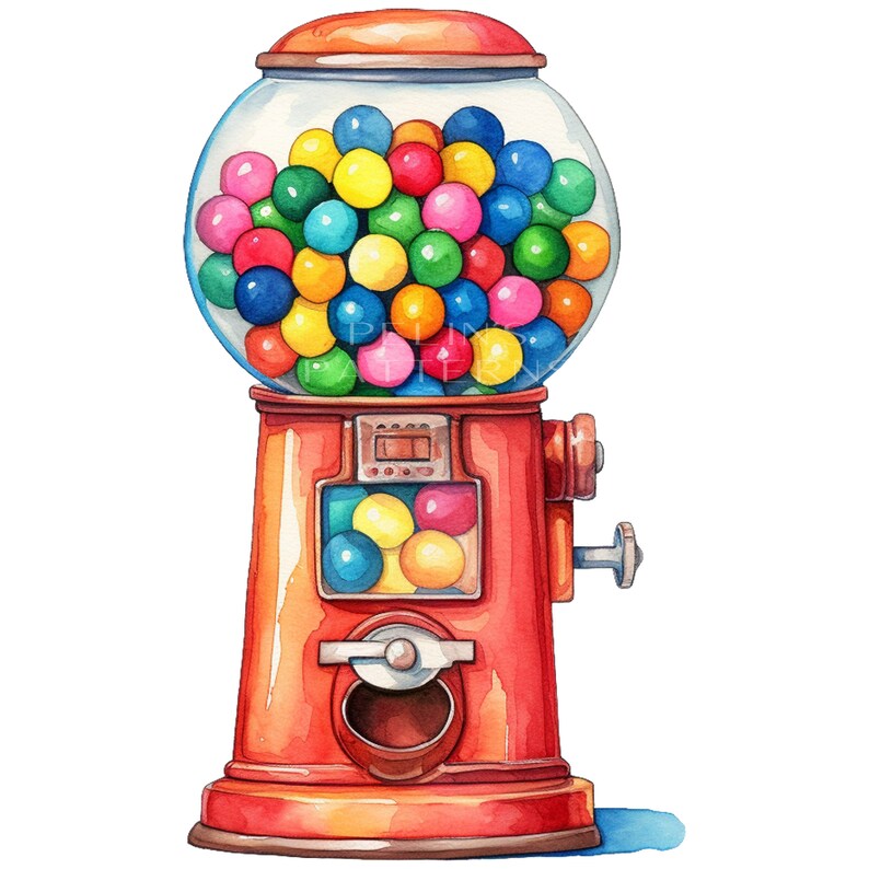 Gumball Machine Png Clipart - Etsy